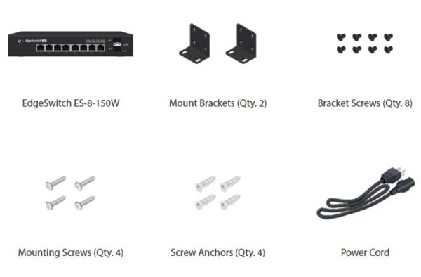 Thiết Bị Chuyển Mạch Edgeswitch 8 150W Chính Hãng, Giá Tốt