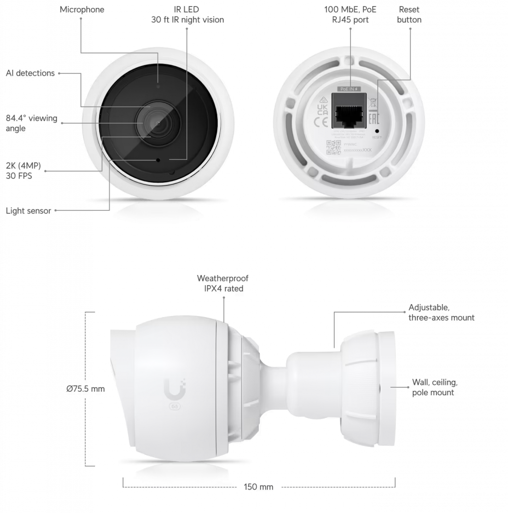 Thiết Bị Camera UniFi Video Camera G5 Bullet Chính Hãng